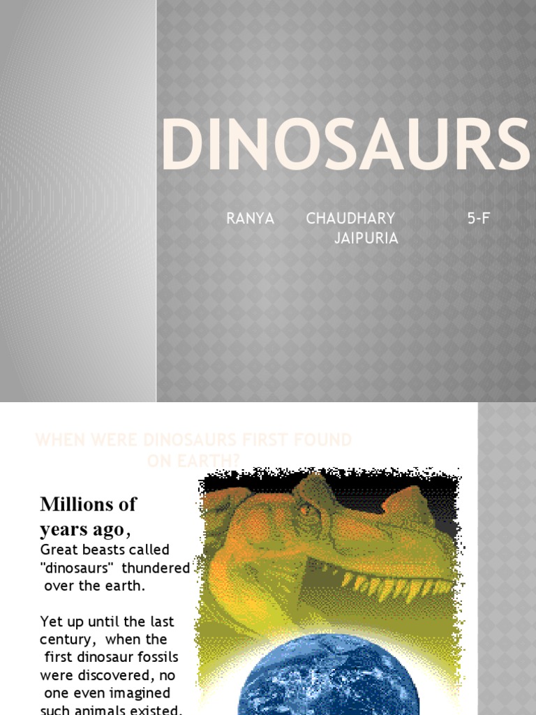 Dinosaurs | PDF