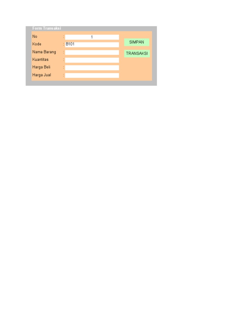 Form Input Data Dengan Macro VBA Di Excel | PDF