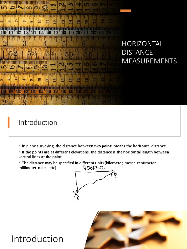 Horizontal Distance Measurements | PDF | Surveying | Map