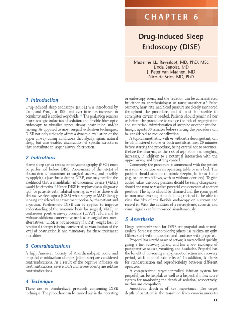 Drug-Induced Sleep Endoscopy (DISE) | PDF | Sleep Apnea | Medicine