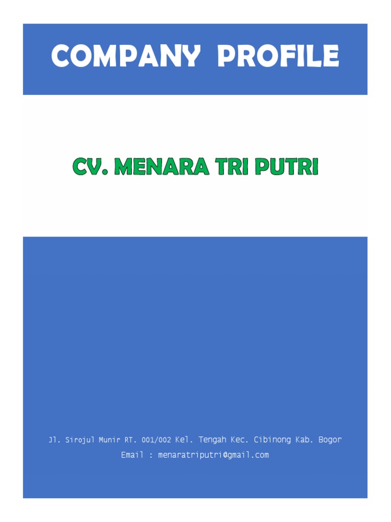 Compro CV Menara Tri Putri 2021 | PDF | Pengelolaan Keuangan & Uang