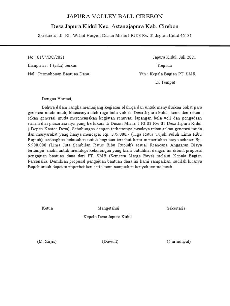 Proposal Voli | PDF | Olahraga & Rekreasi | Ilmu Sosial