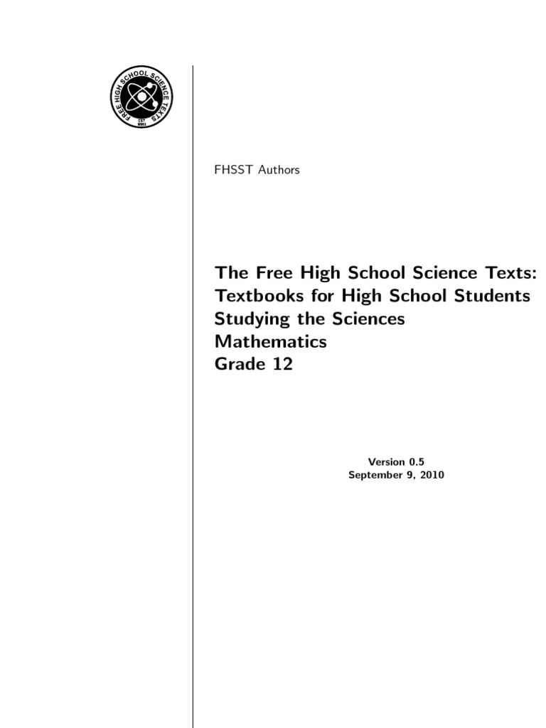 Mathematics Gr12 | PDF | Science & Mathematics