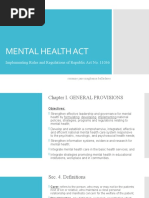Mental Health Act RA 11036 Presentation | PDF
