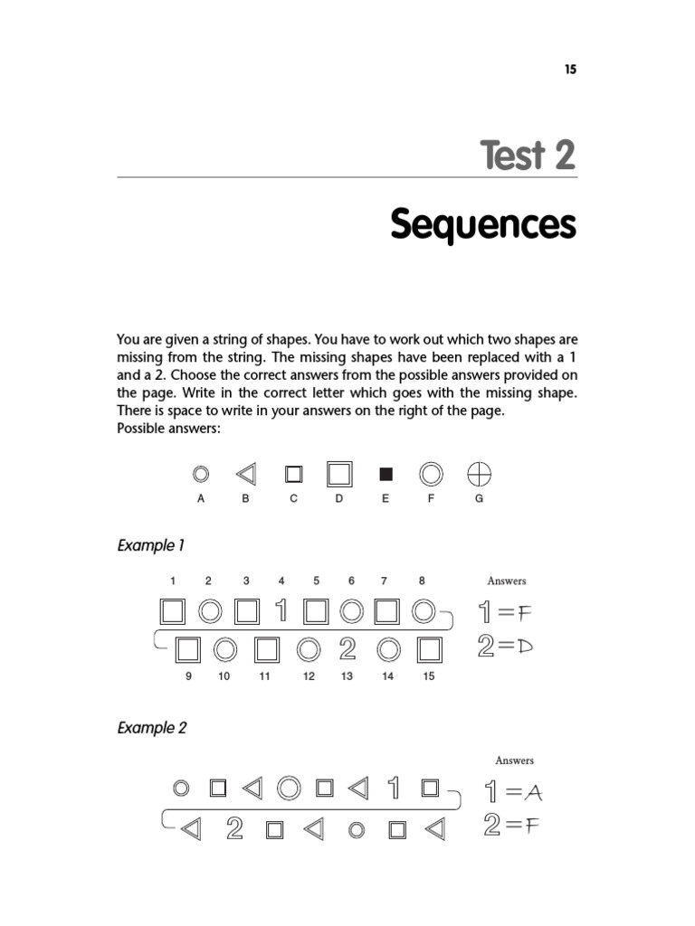 Sequential Reasoning Test | PDF | Sequence | Mathematics