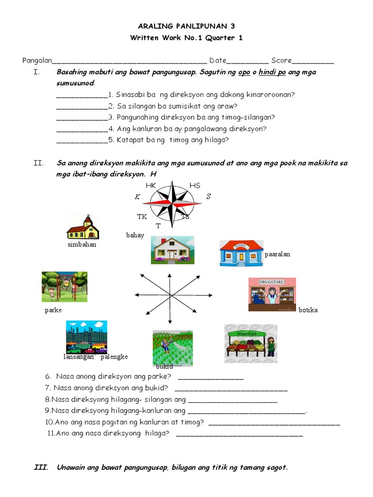 ST - Araling Panlipunan 3 - Q1 | PDF