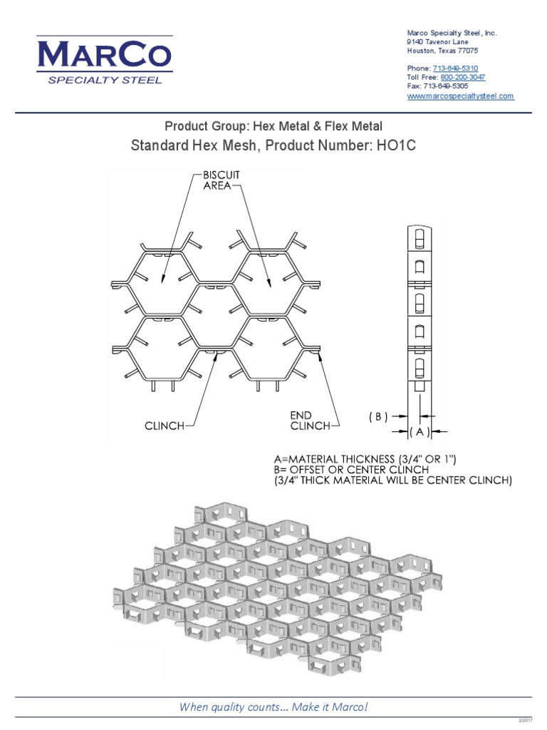 Hex Flex Metal HO1C | PDF