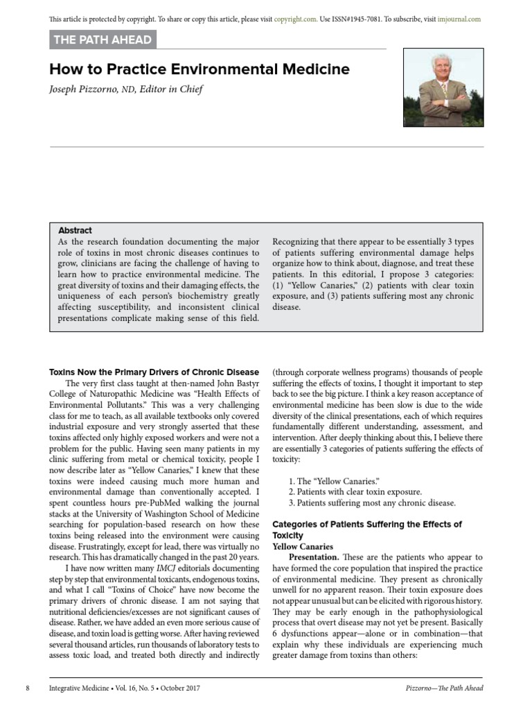 How To Practice Environmental Medicine: The Path Ahead | Download Free ...