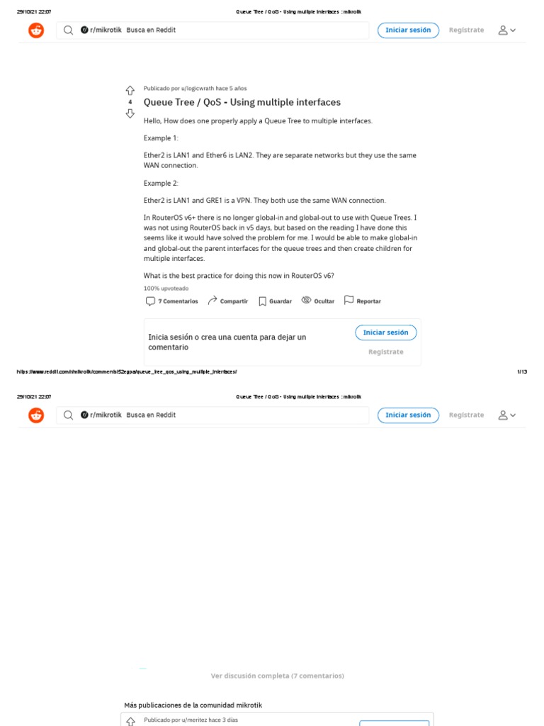 Queue Tree - QoS - Using Multiple Interfaces - Mikrotik | Download Free PDF | Router (Computing ...
