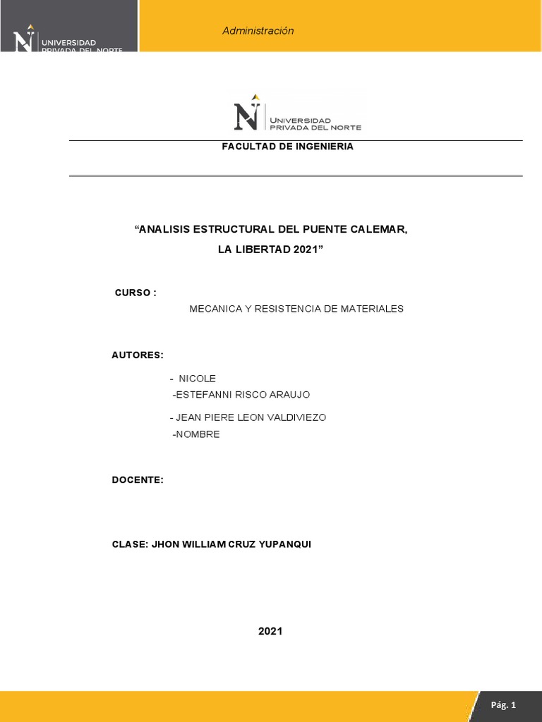 Proyecto Calemar Avance | PDF | Puente | Diseño