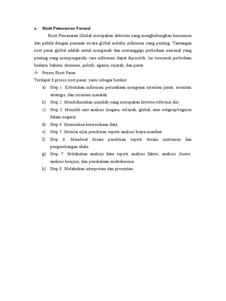 Riset Pemasaran 1 | PDF