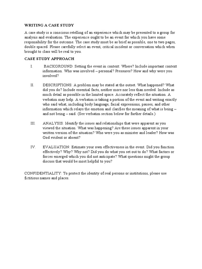 Writing A Case Study | PDF | Case Study | Science