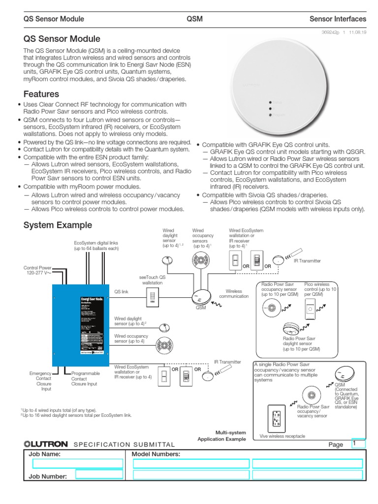 QS Sensor Module QSM Sensor Interfaces | PDF | Wireless | Radio