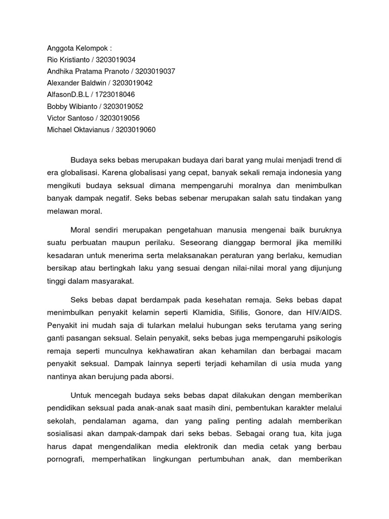 Free Sex Kelompok 6 Pdf