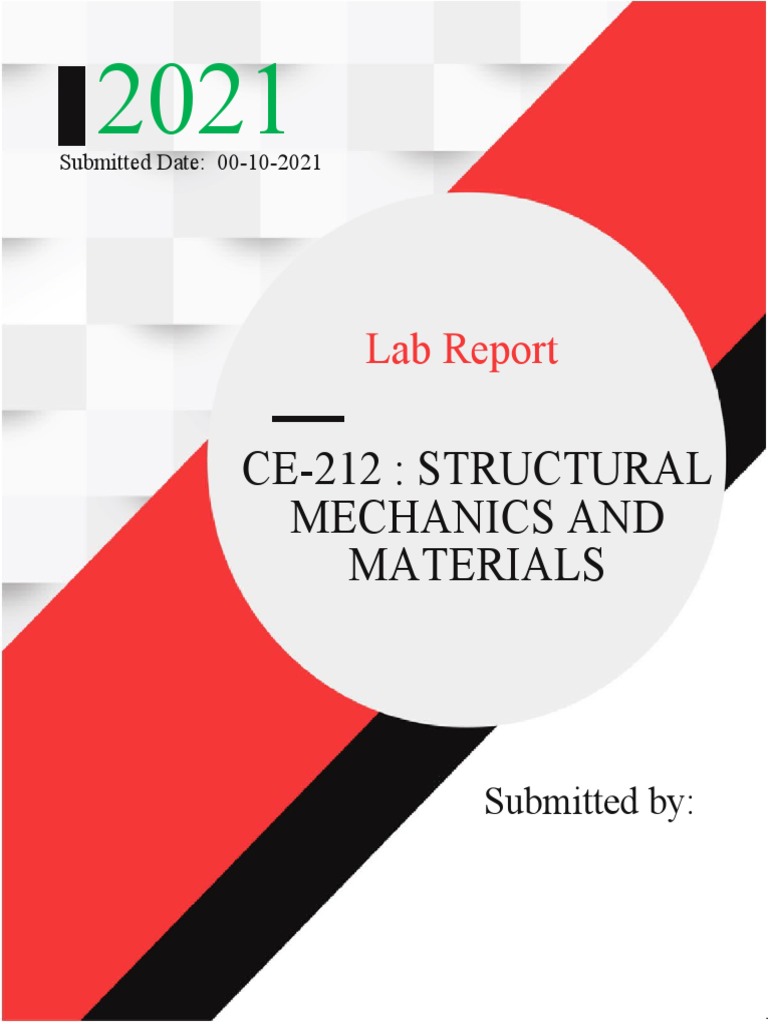 Ce-212: Structural Mechanics and Materials: Lab Report | PDF