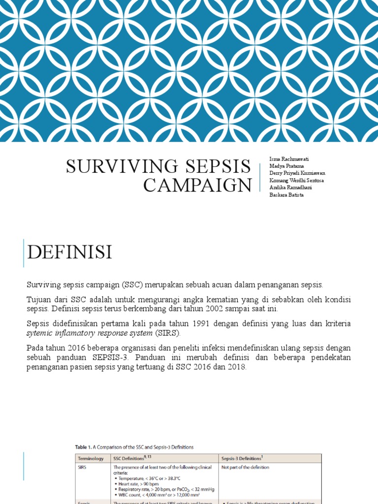 Pedoman Kampanye Surviving Sepsis | PDF