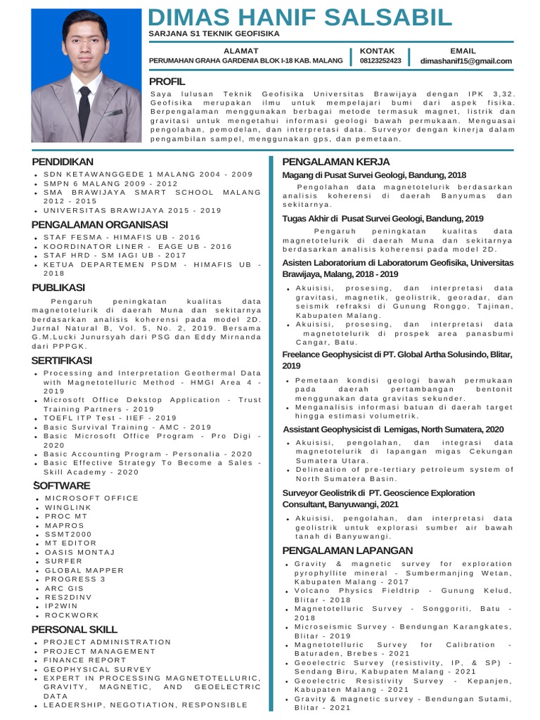 CV Dimas Hanif Salsabil | PDF