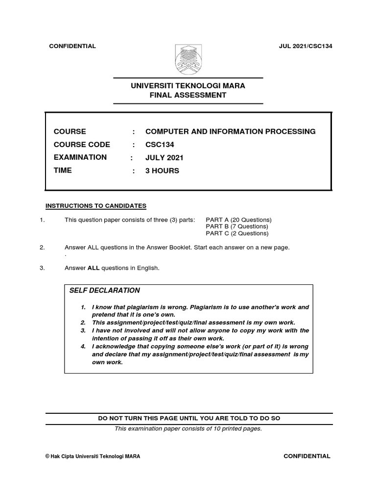 FINAL ASSESSMENT CSC134-2021-QUESTIONs | PDF | Computer Network | World ...