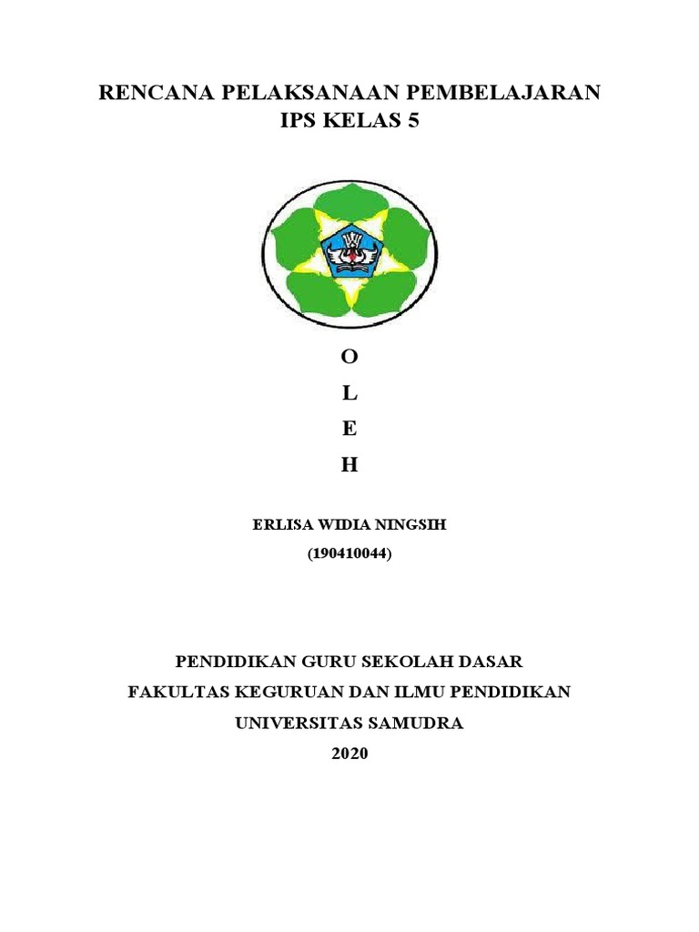 RPP Ips Kelas 5 Widia | PDF