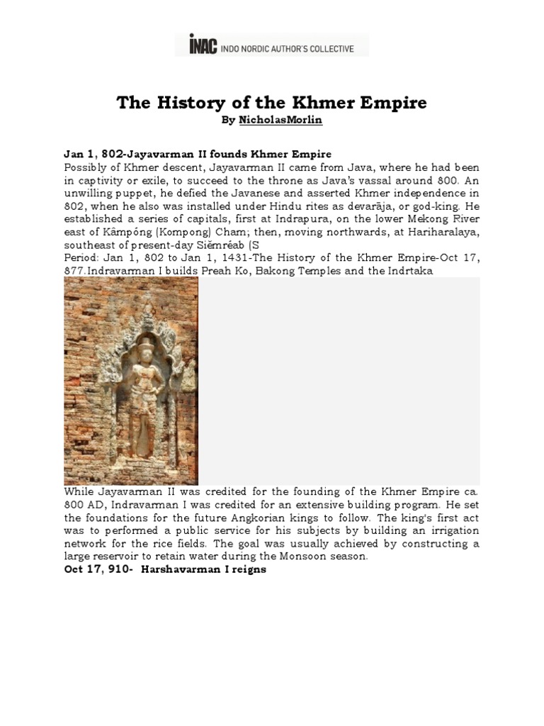 History of the Khmer Empire Kings | PDF | Angkor | Cambodia