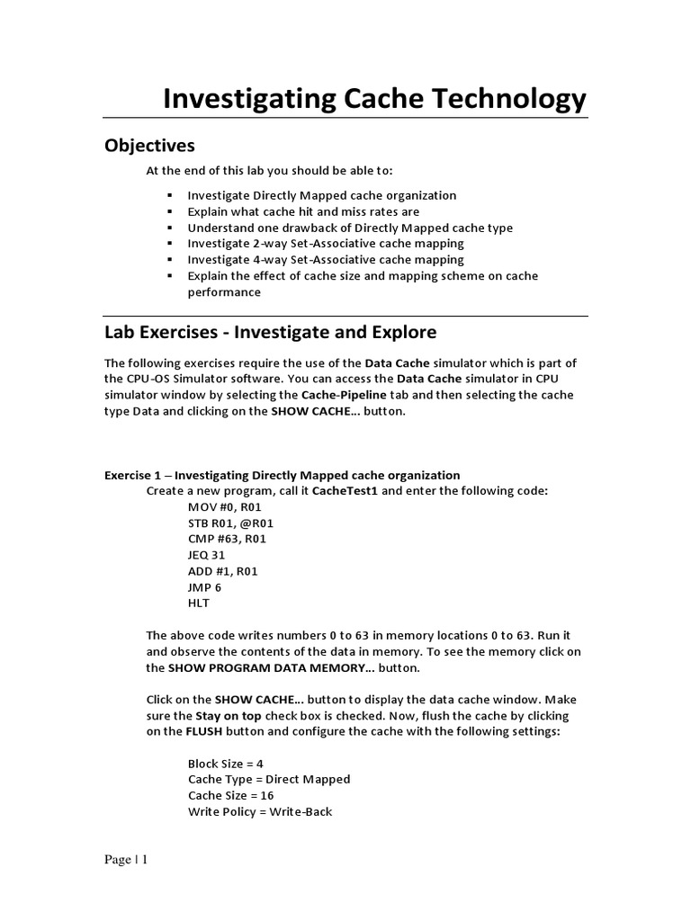 Investigating Cache Technology Solutions | PDF | Cpu Cache | Cache (Computing)