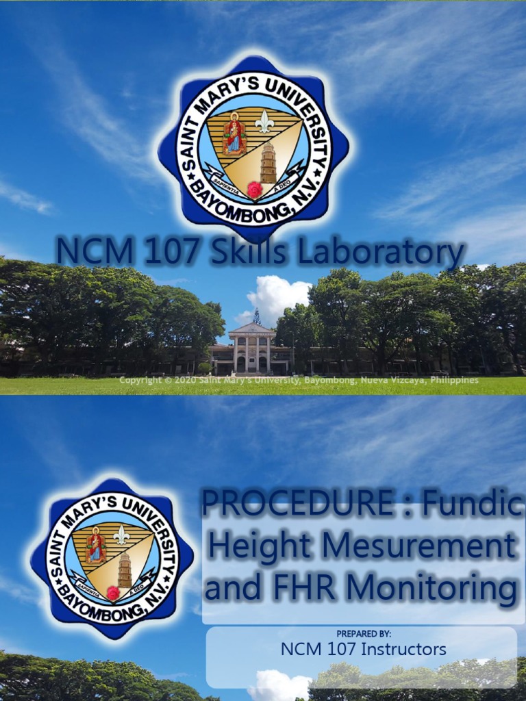 NCM 107 Skills Laboratory | PDF | Fetus | Childbirth