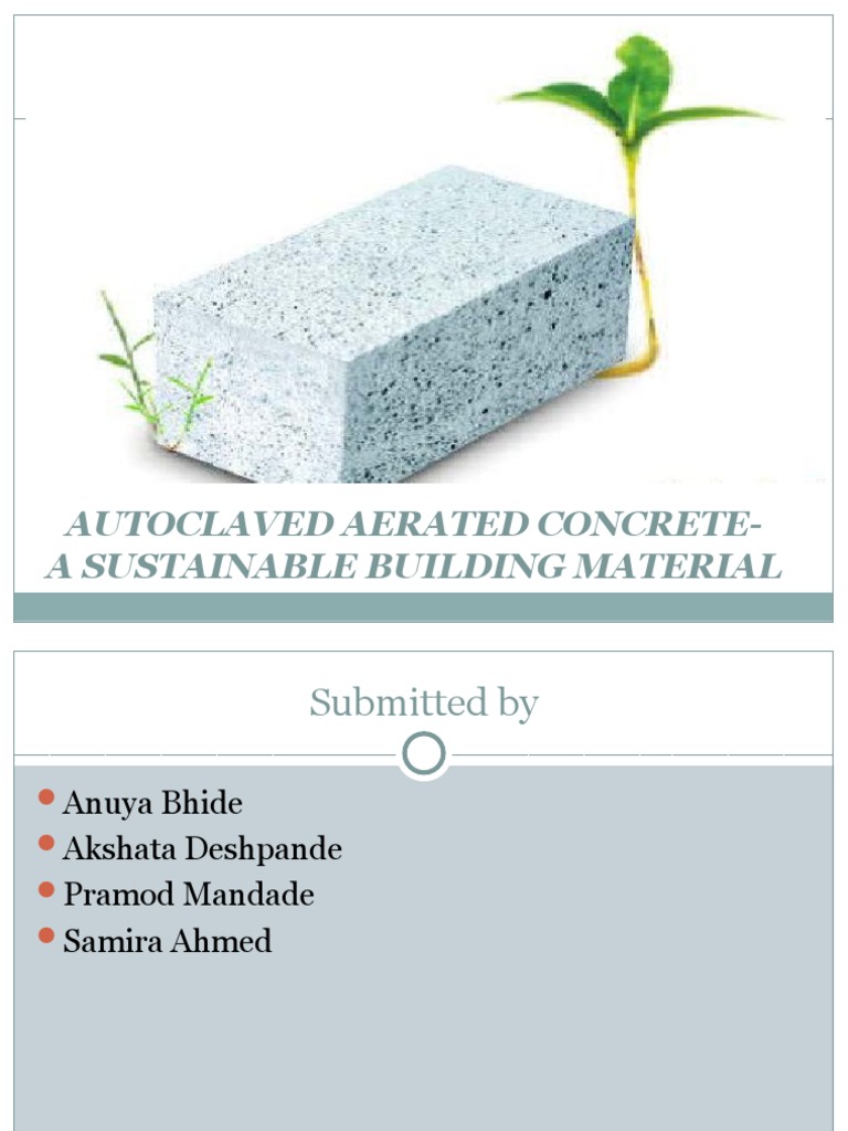 Autoclaved Aerated Concrete: A Sustainable Solution | PDF | Concrete ...