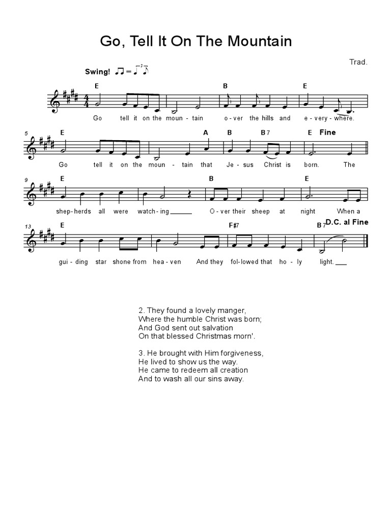 Go, Tell It On The Mountain | PDF | Metaphysics Of Religion | Salvation