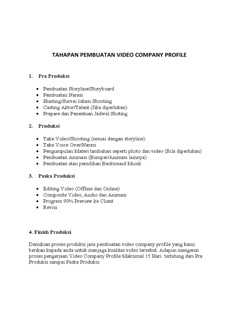Company Profile Perusahaan | PDF