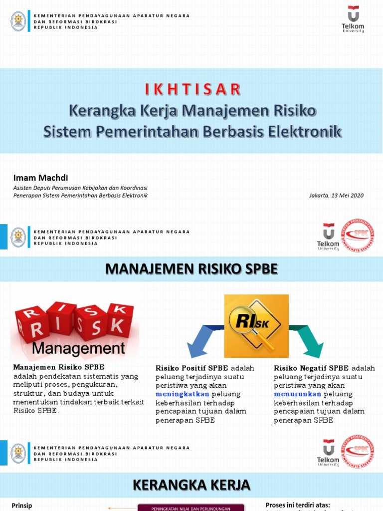 1 Overview Kerangka Kerja ManRisk SPBE | PDF