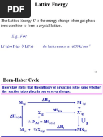 The Born-Lande' Equation | PDF | Chemistry | Physical Sciences