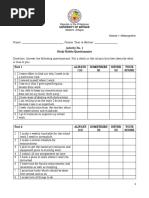 Study Habits Questionnaire | PDF | Communication | Cognition