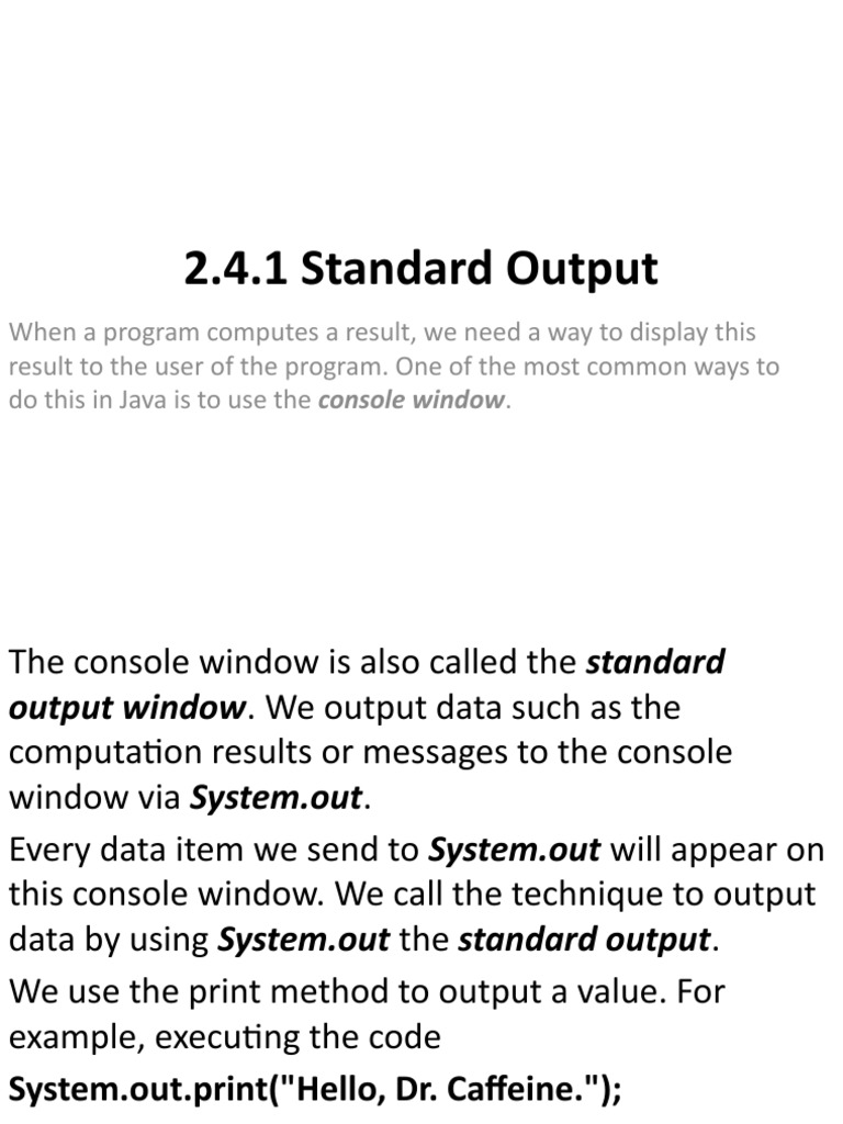 Java Console Standard Input Output Pdf String Computer Science Command Line Interface 6207