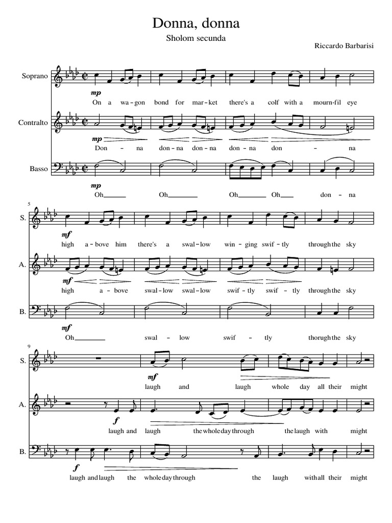 Donna, Donna: Sholom Secunda | PDF