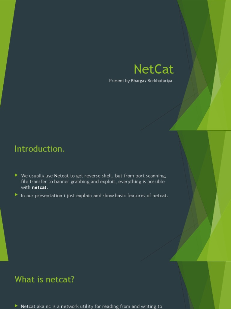 Netcat: Present by Bhargav Borkhatariya | Download Free PDF | Port (Computer Networking ...