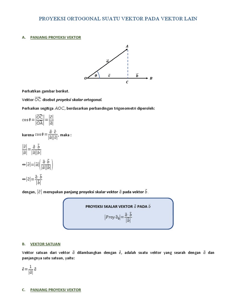 Materi 6 Proyeksi Vektor | PDF