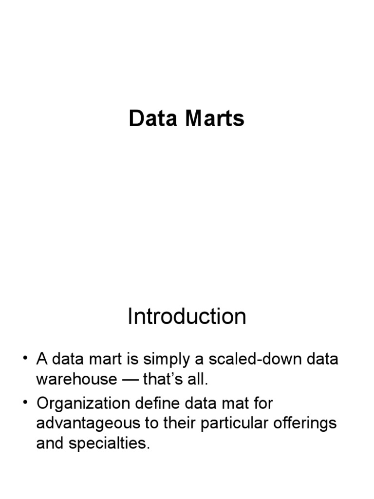 Data Mart | PDF | Data Warehouse | Warehouse