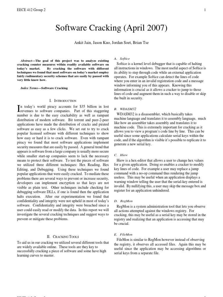 Software Cracking | PDF | Computer Security | Security