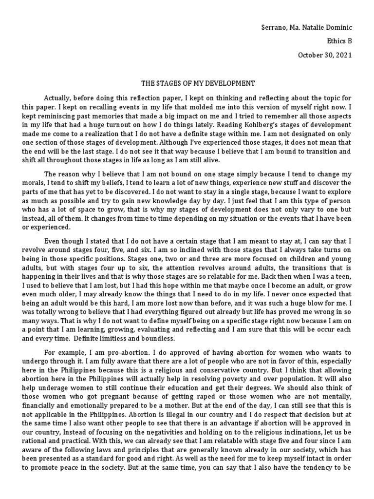 Ethics Reflection Paper | Download Free PDF | Mental Health | Truth