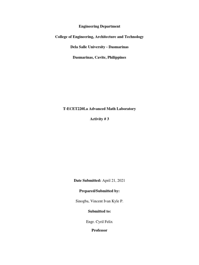 Advance Math Lab | Download Free PDF | Matrix (Mathematics) | Matlab