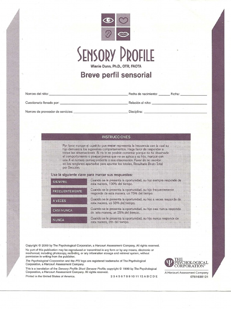 Perfil Sensorial Breve | PDF
