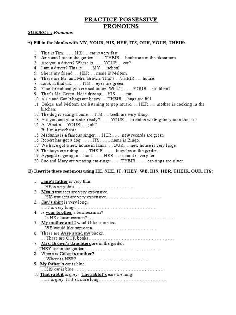 Practice Object Pronouns | PDF