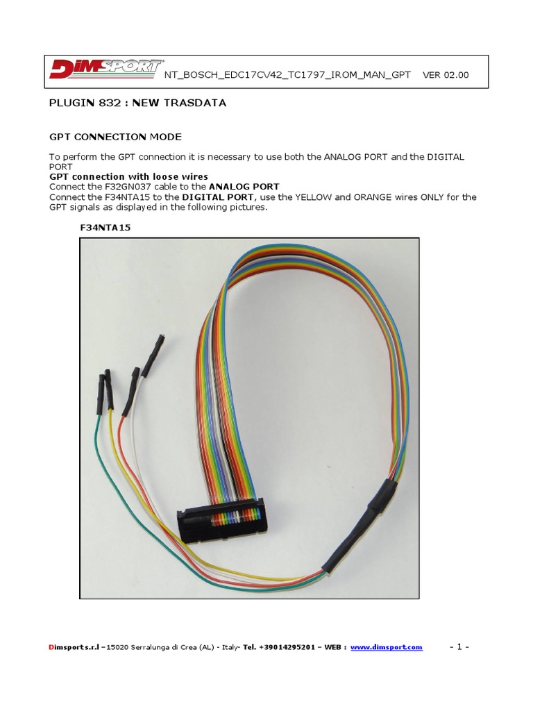 Plugin 832: New Trasdata: NT - BOSCH - EDC17CV42 - TC1797 - IROM - MAN ...