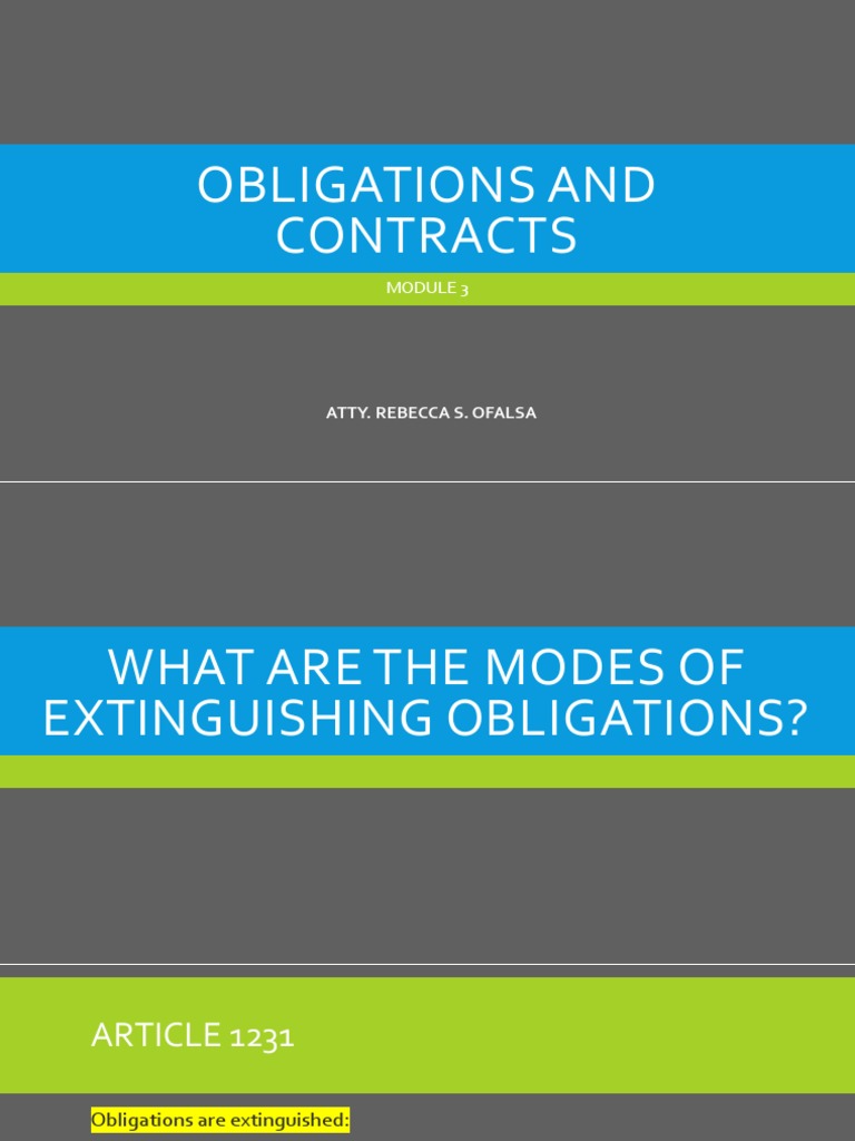 Articles 1231-1238 | PDF | Payments | Debtor