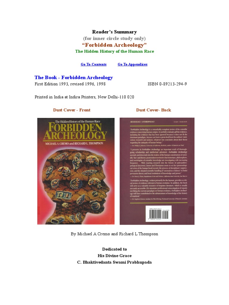 Summary of Forbidden Archeology Insights | PDF | Homo | Science