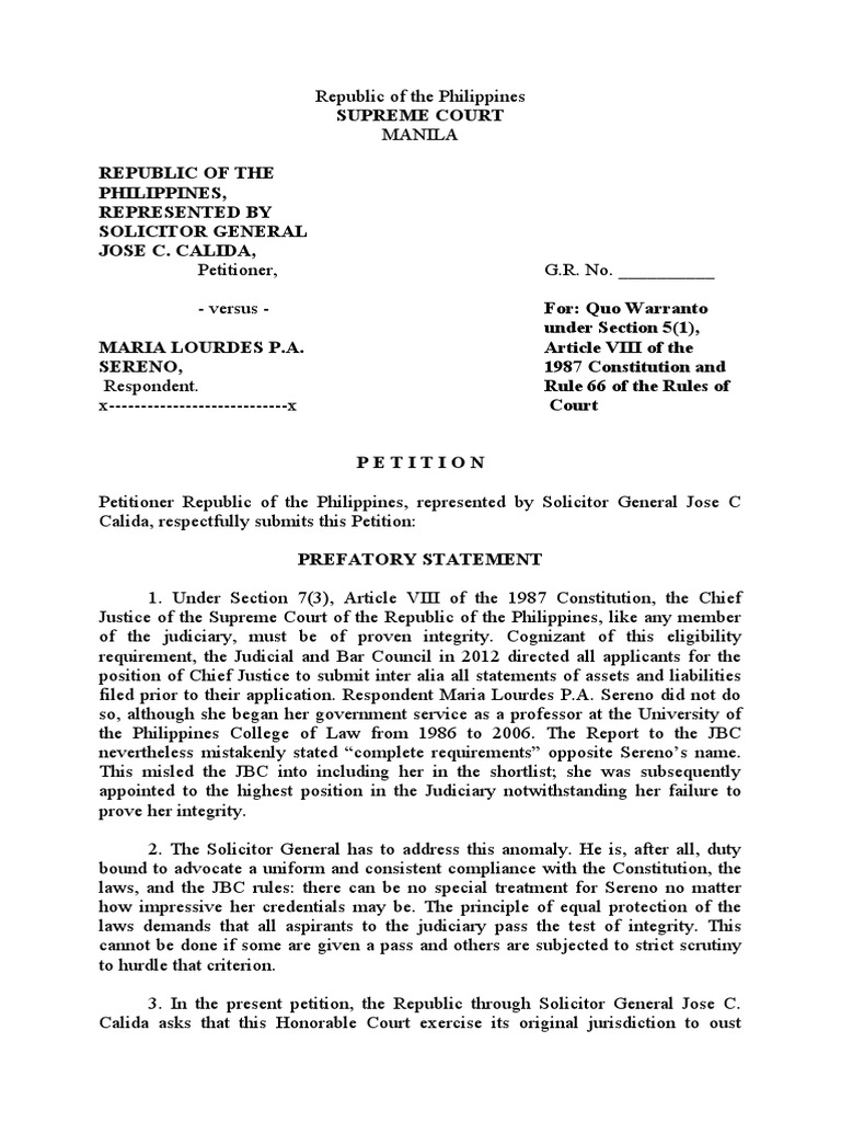 Petition | PDF | Judiciaries | Writ