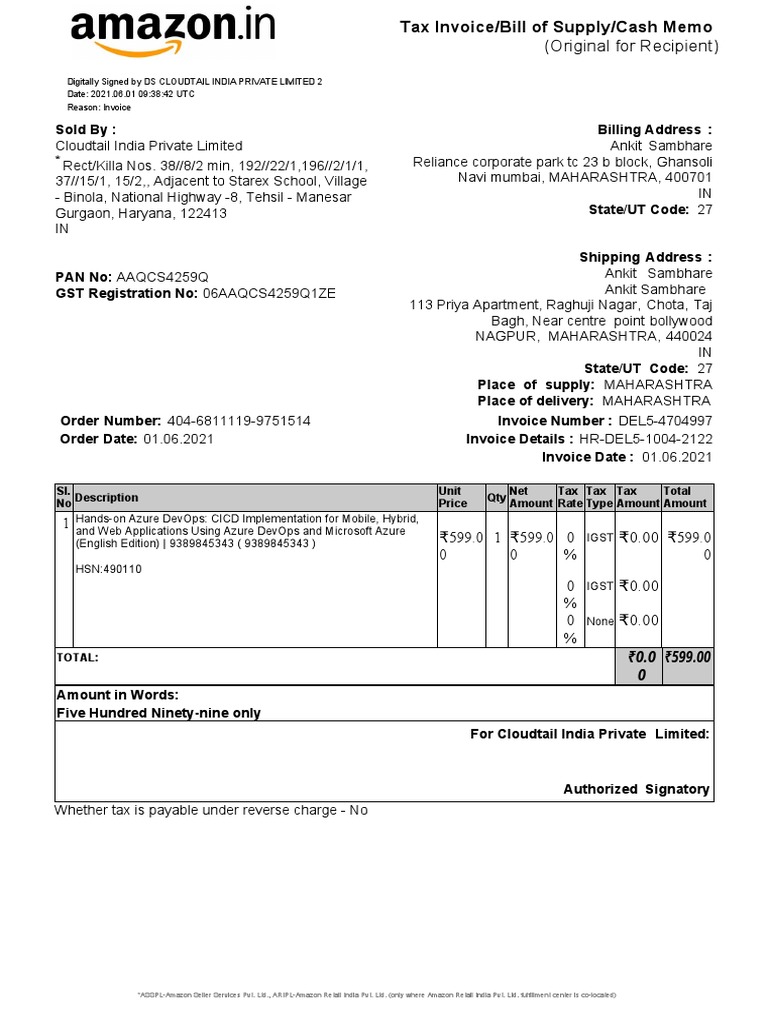Azure Invoice | PDF | Invoice | Trade