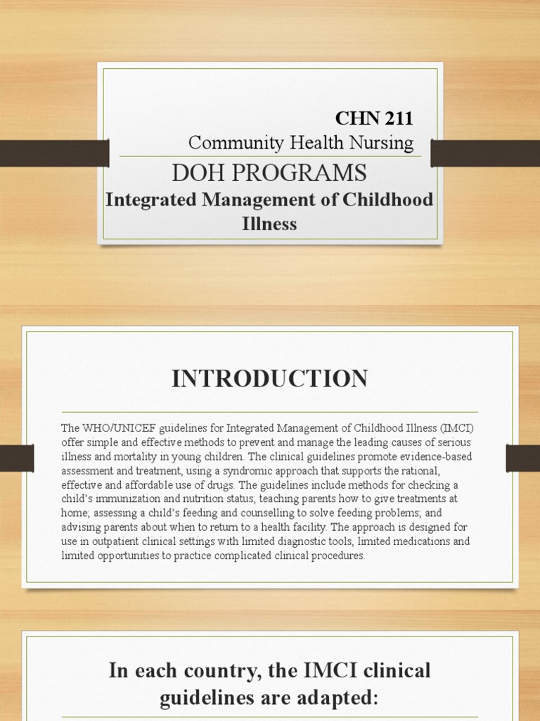 Integrated Management of Childhood Illness (IMCI | PDF | Pneumonia ...