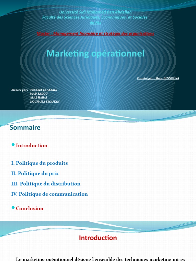 Le Marketing Operationnel | PDF | Commercialisation | Marque