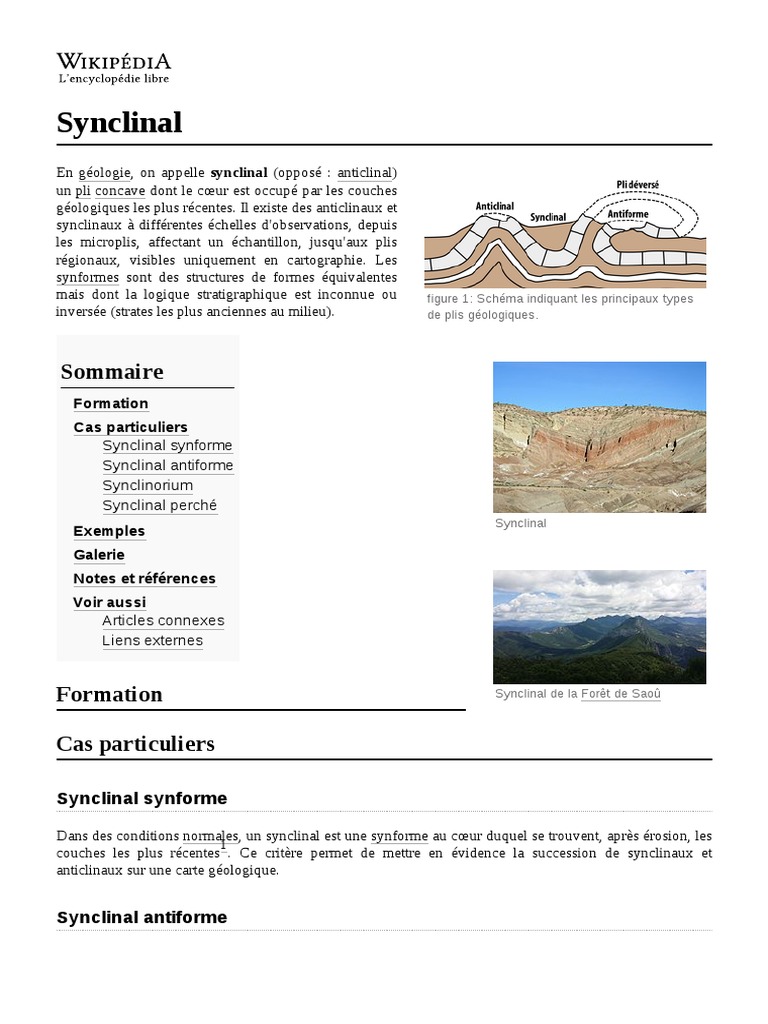 Synclinal | PDF | Géologie | Géologie structurale